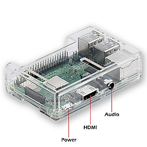 Raspberry Pi 3 b+ Case, iUniker Raspberry Pi 3 Model B+ Transparent Case with Raspberry Pi Heatsink for Raspberry Pi 3B+, 3B - Access to all ports (Clear)