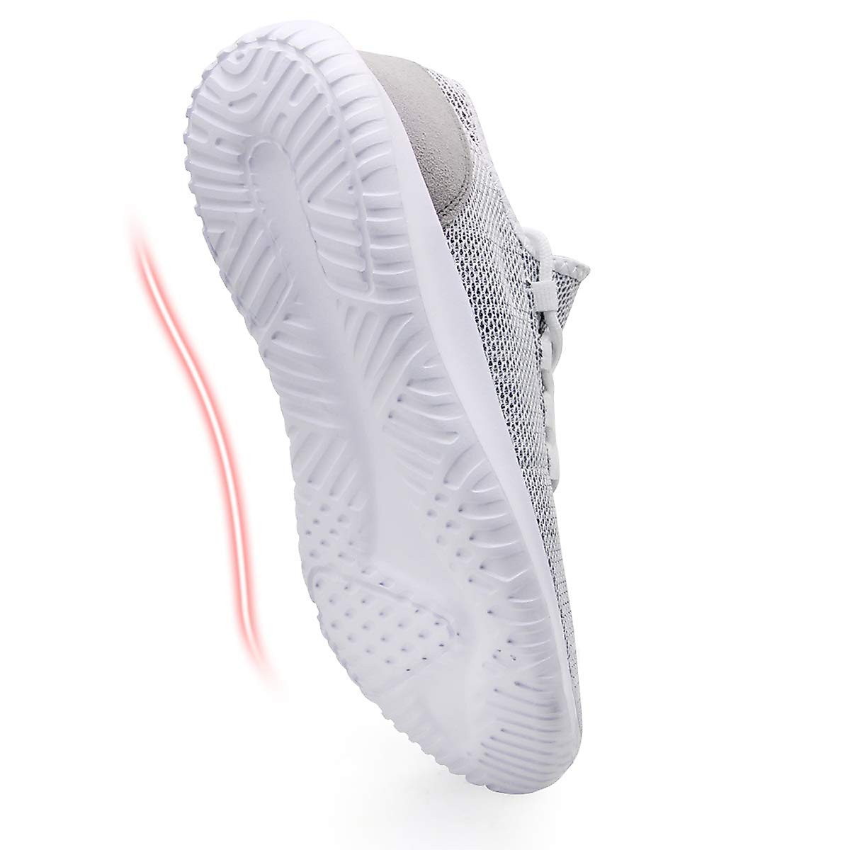 CAMVAVSR Men's Sport Shoes Non Slip Lightweight Breathable Mesh Soft Sole Run Walk Tennis Athletics Sneakers for Men Gray Size 13 Squat Weight Lifting Treadmill Shoes