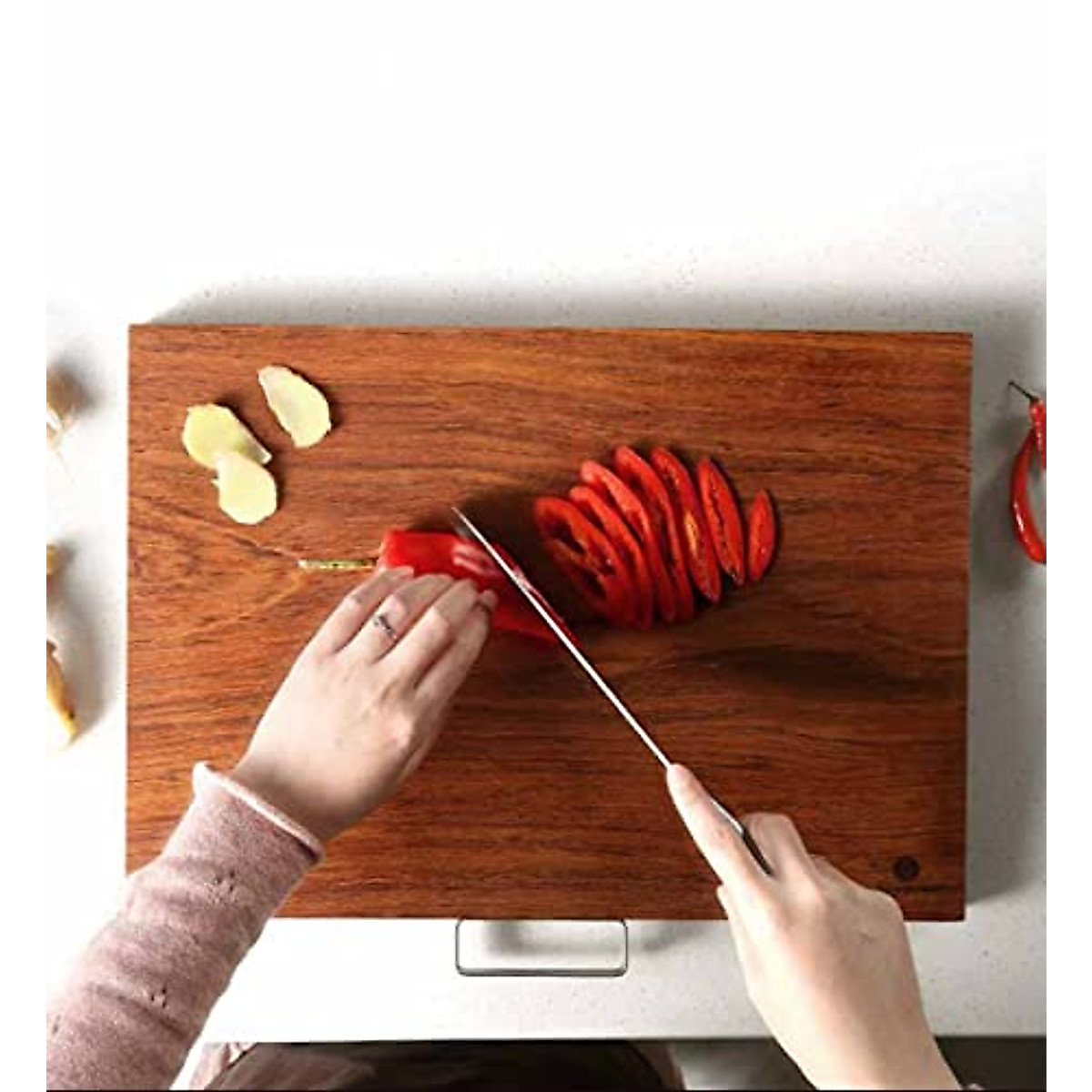 Pear Wood Chopping Board Brown 38x25x3CM