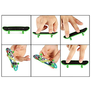 HoneyToys 5pcs Professional Mini Fingerboards/Finger Skateboard, Unique Matte Surface (Random Pattern)