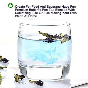 Plant Gift 135 Cups Pure Dried Butterfly Pea Flowers Blue Tea 40G/1.41oz Clitoria Ternatea Flower Herbal Tea, Caffeine Free, Loose Leaf, 100% Natural Herbal Tea