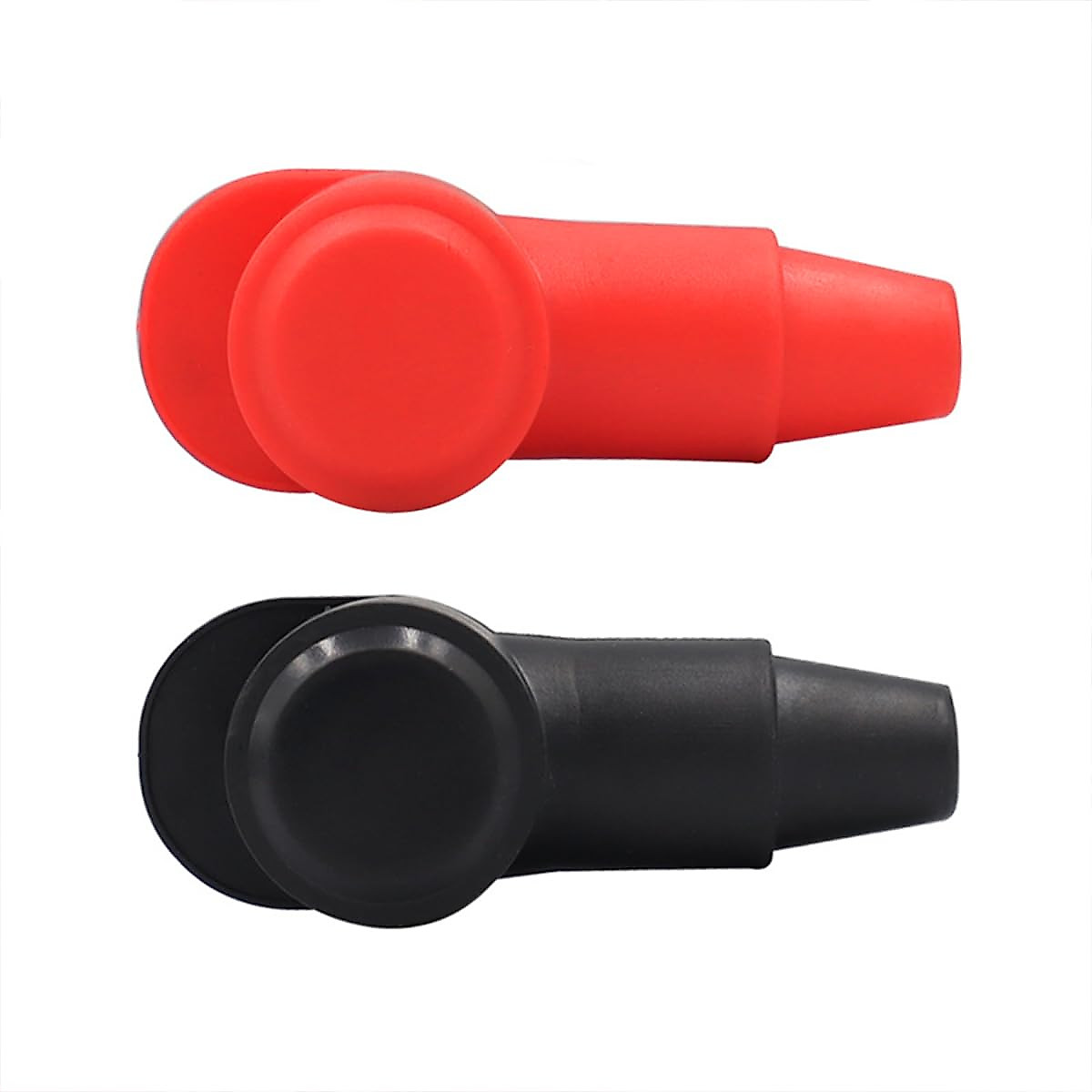 BESULEN 5/16" Stud Terminal Cover, 2 Pack Car Alternator Battery Stud Insulating Boots, Premium PVC Terminal Covers Protector for Power Junction Blocks, Car Accessories, 1 Red and 1 Black Pairs