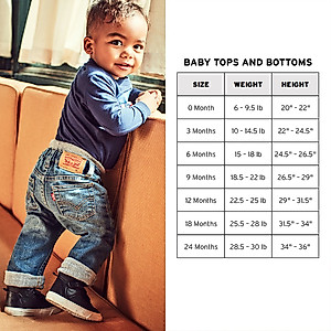 Levi's Baby Boys Straight Fit Jeans, Vintage Sky, 18M