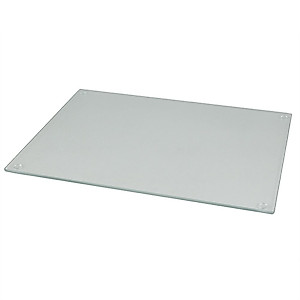 Home Basics 12"x 16" Frosted Glass Cutting Board, 12" x 16", Clear