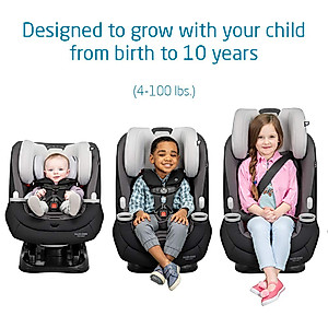 Maxi-Cosi Pria All-in-One Convertible Car Seat, All-in-One Seating System: Rear-Facing, from 4-40 pounds; Forward-Facing to 65 pounds; and up to 100 pounds in Booster Mode, Sonar Grey