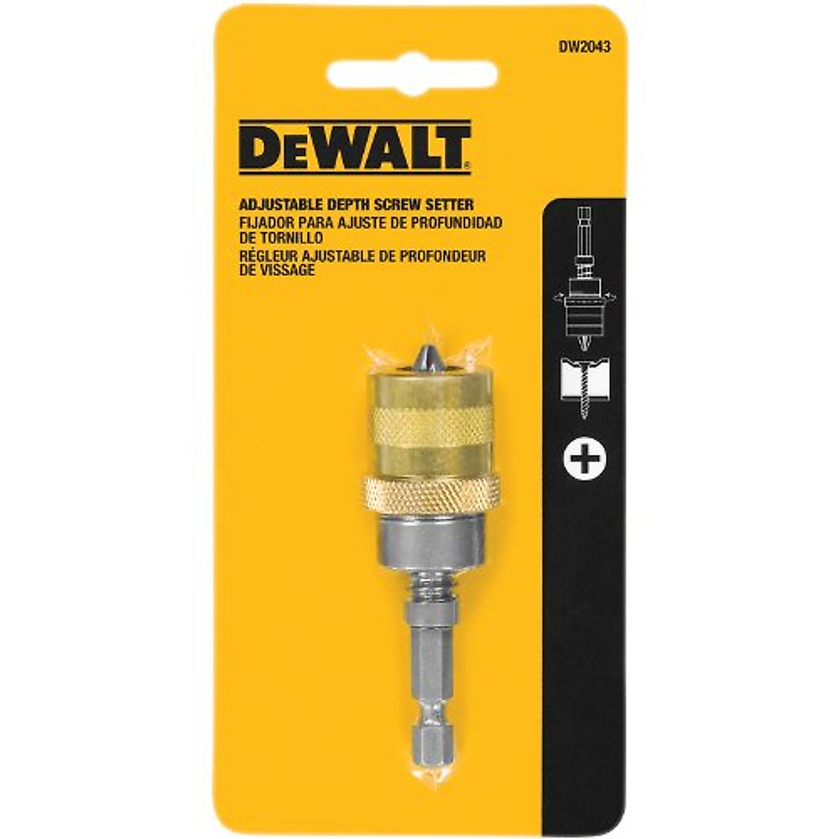 DEWALT DW2043 Hex Shank Non Magnetic Adjustable Screw Depth Setter
