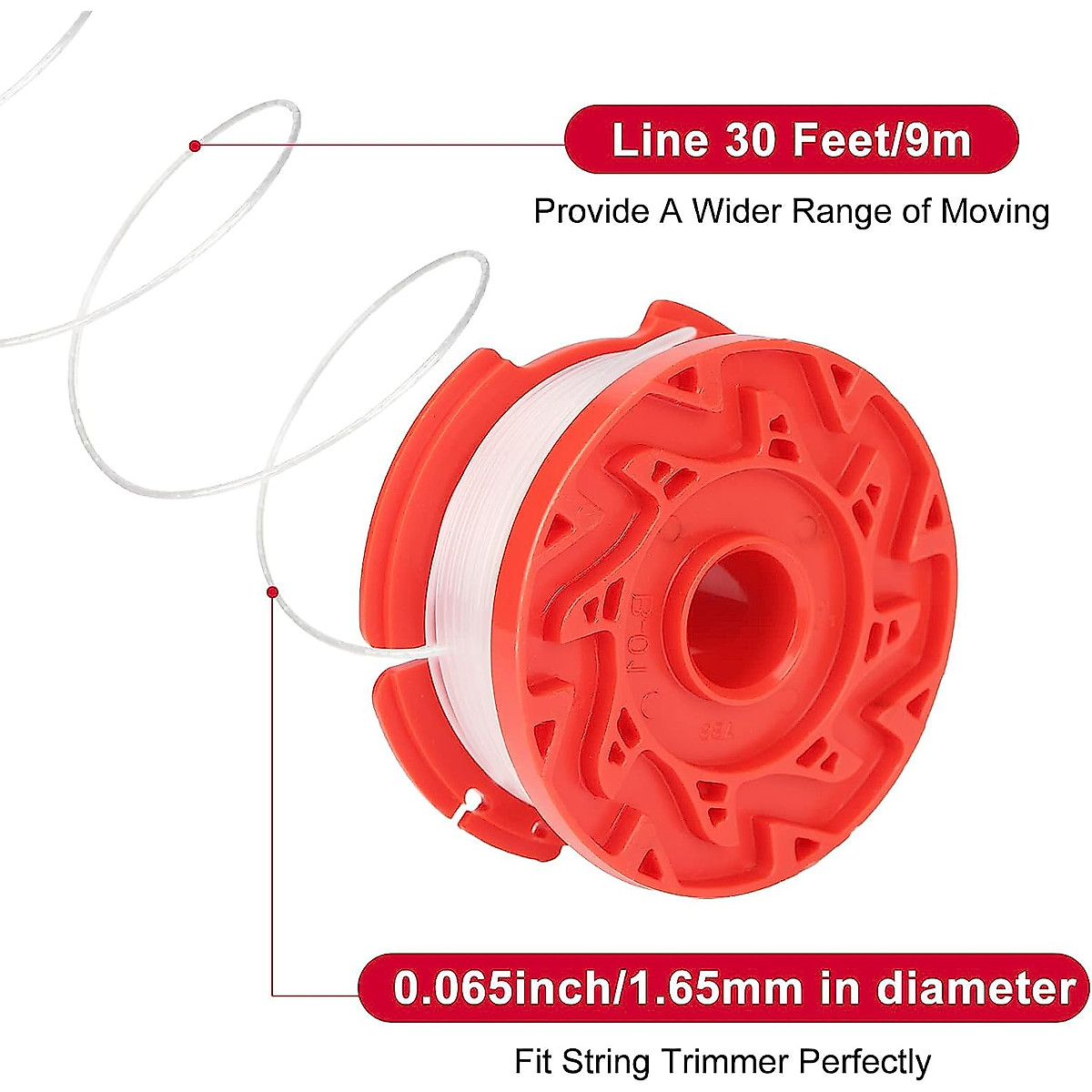 Huarntwo CMZST0653 CMZST065 String Trimmer Spool Line 30Ft 0.065" Compatible with Craftsman String Trimmer CMCST900 CMESTA900 CMESTE920 CMZST98020 CMCST915 CMEST913 Cap Model CMZST120SC (4+1+1)