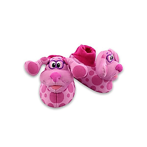 Blue's Clues & You Magenta Toddler Plush 3D Sock Top Slippers (5-6 M US Toddler, Magenta)