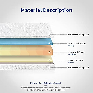 Olee Sleep 5 Inch Gel Adaptive Comfort Memory Foam Mattress (Twin)