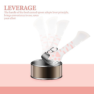 STOBOK Pet Food Can Spoon Cat Food Can Opener Universal Silicone Can Spoon Pet Wet Food Spoon Manual Can Opener (White)