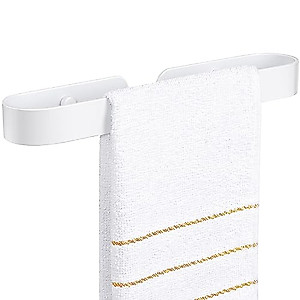 Towel Racks, Towel Rackstylish Bathroom Towel Rail Wall Mounted Towel Rack 1 Tier Bath Towel Rack 2 Installation Methods Aluminum Towel Rail Towel Rack/Real for Bathroom/White/50Cm
