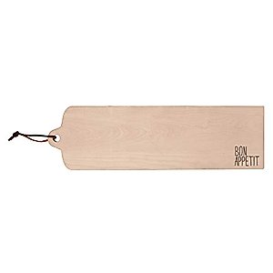 Santa Barbara Design Studio Charcuterie Board Face-to-Face Designs Beech Wood Kitchenware, 21.5" x 7.25", Bon Appetit