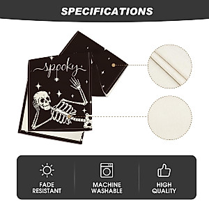 Artoid Mode Spooky Skeleton Spider Bone Halloween Table Runner, Holiday Kitchen Dining Table Decoration for Home Party Decor 13 x 72 Inch