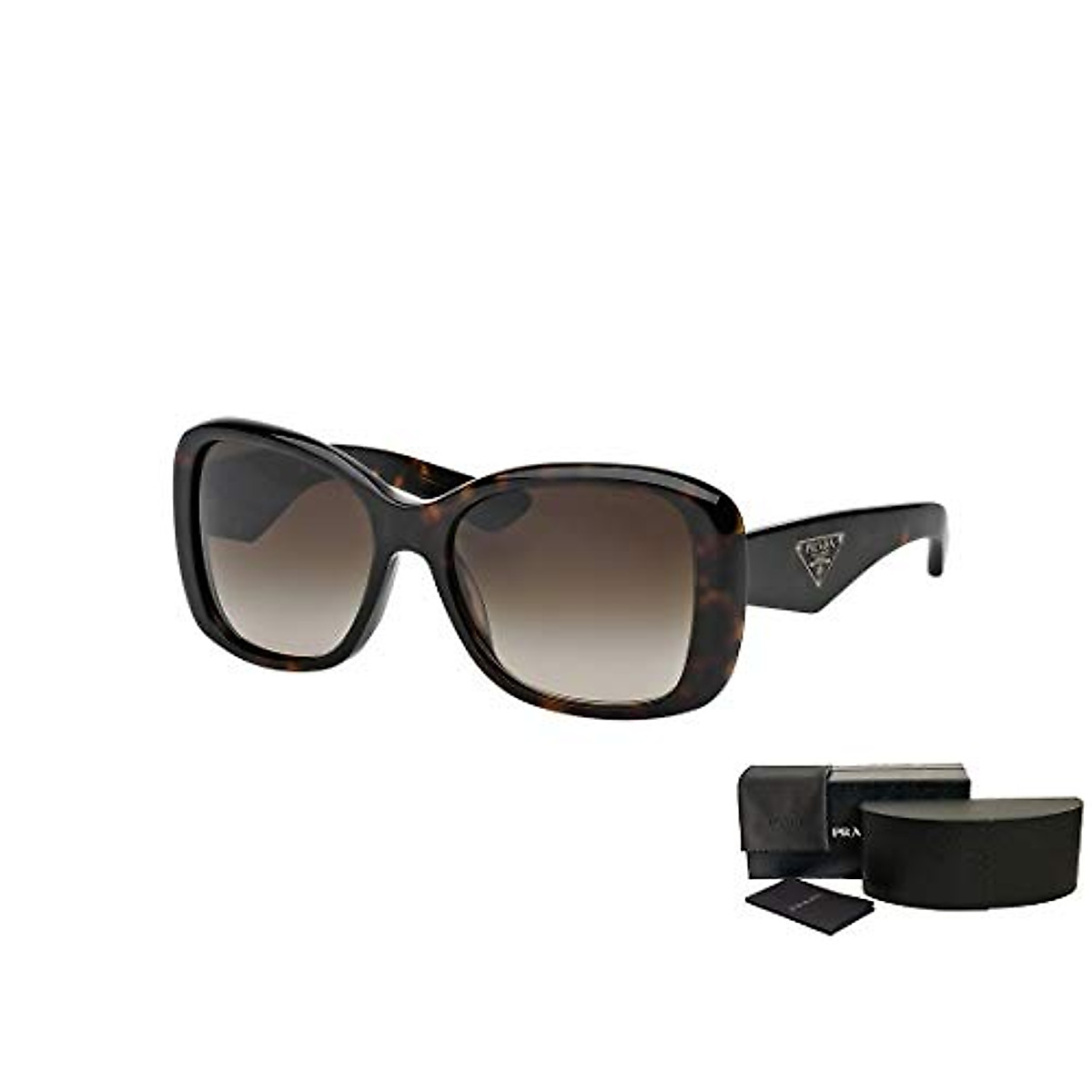 Prada PR32PS HERITAGE 2AU6S1 57M Havana/Brown Gradient Square Sunglasses For Women