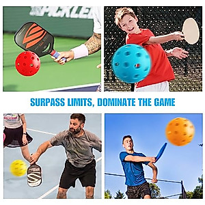 USAPA Approved Outdoor Pickleball Balls - 16 Pcs High-Bounce Balls with 40 Holes for Superior Durability | Tournament-Quality Set in 4 Bright Colors with Convenient Mesh Bag