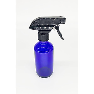 Medical Sales Supply 8oz Cobalt Blue Glass Bottles with Durable Trigger Sprayers - (2 Pack)