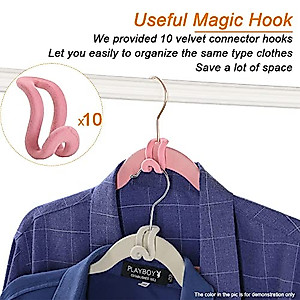 50+10 Pack Non-Slip Children's Clothes Hangers Velvet Hangers Space Saving Hangers 15~20LBS Heavy Duty Hangers 13.8"
