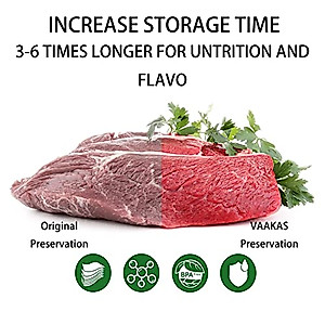 Vaakas Vacuum Sealer Bags Rolls 2 Pack 11''x16' For Food Saver, Weston. Commercial Grade, Vacuum Seal Bags Rolls,BPA Free,Great for Vac Storage Seal Bags, Meal Prep with Sous Vide