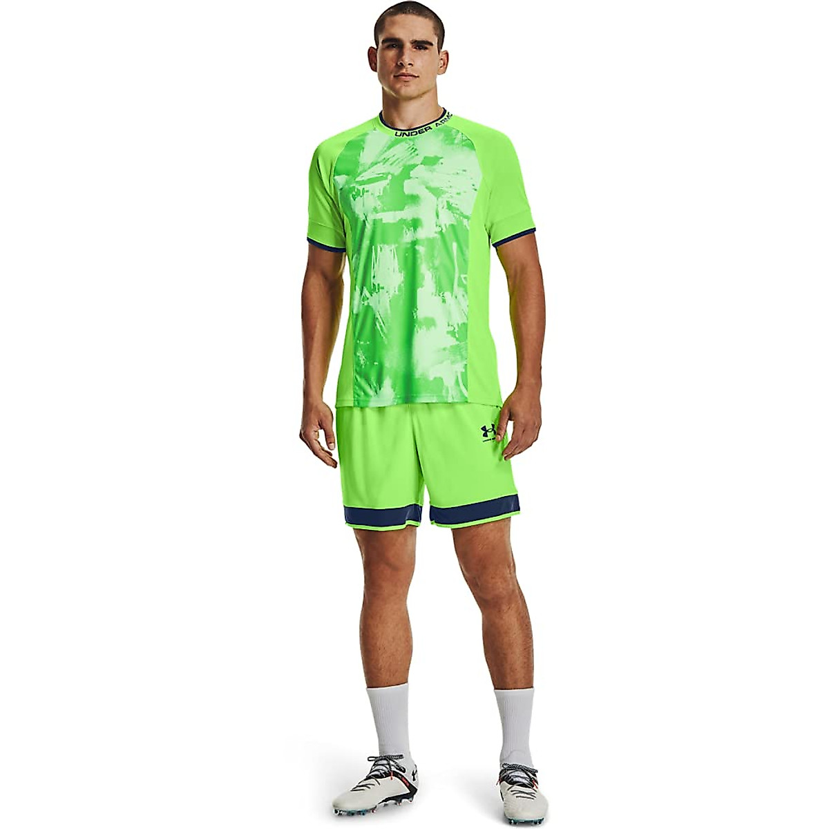 Under Armour Challenger Iii Novelty Top, Hyper Green/Admiral, Large