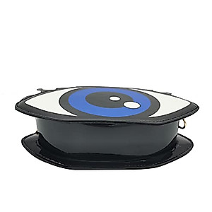 Evil Eye Lash Quirky Bag Novelty Evening Chain Purse Odd Shoulder Handbag for Women Girls (Blue) Medium