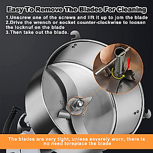 ExGizmo Electric Grain Grinder 800g,Swing Type Grain Mill Grinder 3000W,110V Stainless Steel High-speed Spice Herb Grinder Superfine Machine Dry Cereals Pulverizer Swing Type