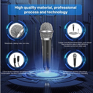 JeMii Mini Microphone,Tiny Microphone,Phone Microphone, Asmr Microphone,Mini Karaoke Microphone,forVoiceRecording Chatting and Singing on iPhone,Android,PC(Black)