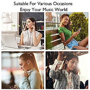 Famedy in-Ear Monitors, Wired Earbuds with Tesla Technology Headphone MMCX Detachable Cables,Noise-Isolating in Ear Earbuds for Musicians Drummer HiFi Stereo IEM Earphones (Blue, no Mic