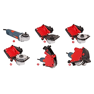 Aidelife Angle Grinder Dust Collection Attachment for Double-Cut Saw,Wall Chaser Dust Shroud 5 inch