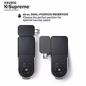 Keurig K-Supreme Coffee Maker, Single Serve K-Cup Pod Coffee Brewer, With MultiStream Technology, 66 Oz Dual-Position Reservoir, and Customizable Settings, Black