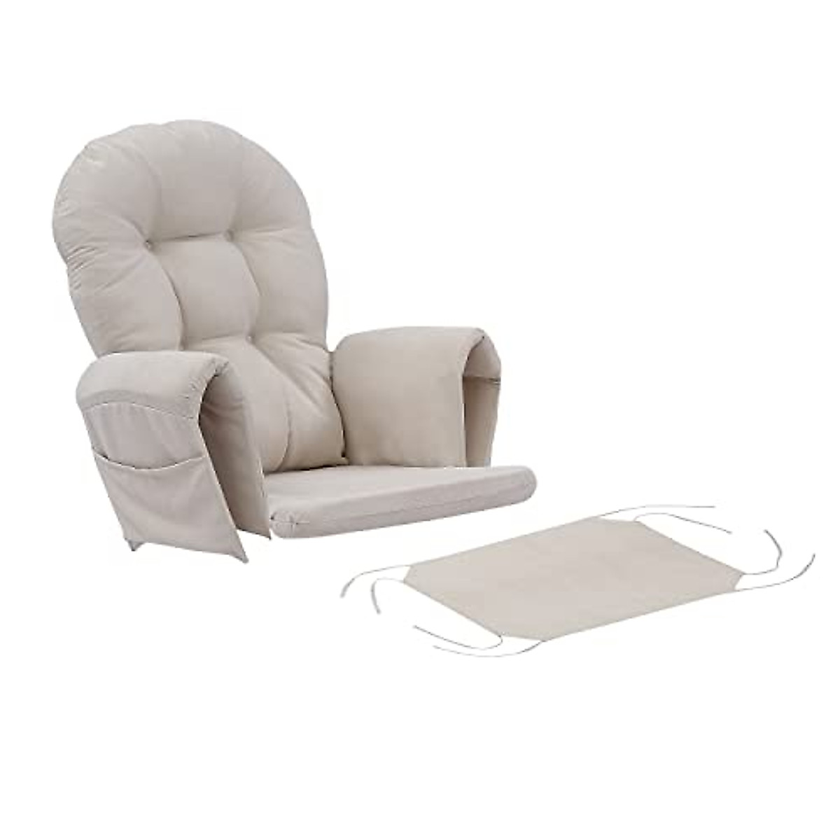 Rejoice Home Atoll Glider Rocking Chair Replacement Cushion Set - Beige One Size