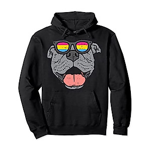 Pansexual Pitbull Cute Pan Pride Flag Pittie Dog Men Women Pullover Hoodie