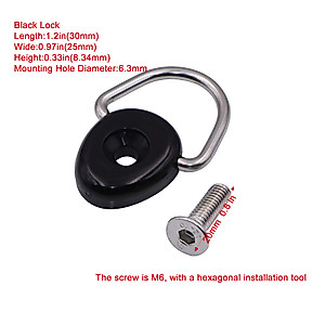 12 Pack of Fishing Rigging D-Ring Kayak with 304 M6 Screw Kit for Boat Canoe Kayak,Give Free Install Tools (Ellipse)