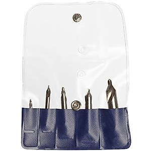 Chicago Latrobe - 56710 217 Series High Speed Steel Combined Drill and Countersink Set, Bright Finish, Plain Style, 60 Degrees, #1 - #5 Size (5 Piece Set)