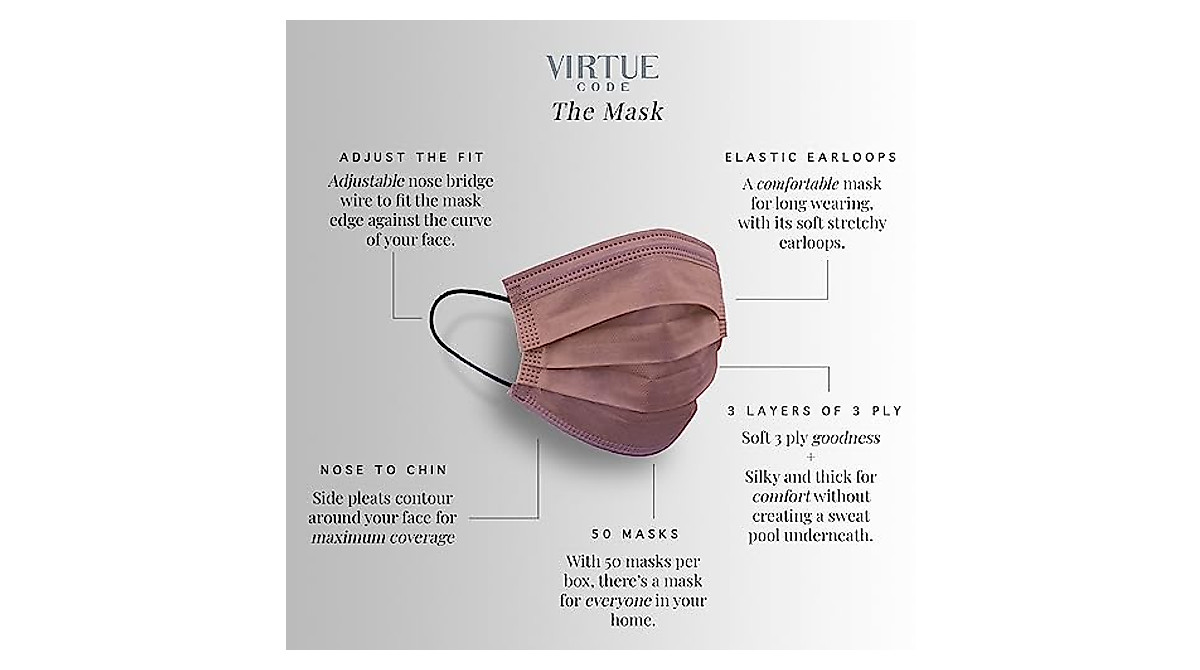 VIRTUE CODE Balance Face Masks - Soft & Colorful
