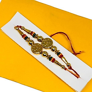 WhopperIndia Set of Two Rakhi, Ganesh Design Thread. Rakhi, Raksha Bandhan Gift for Your Brother Color Vary and Multi Designrakhi for brother simple | rakhi bracelet | | rakhi gifts for brother | bhaiya bhabhi rakhi setrakhi for brother simple | rakhi bra
