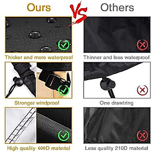 Ziewee Patio Furniture Covers 120" L x 96" W x 34" H Waterproof Outdoor Table Cover 600D Rectangular Sofa Cover Weatherproof Furniture Covering for Deck Lawn and Backyard 300x240x85cm