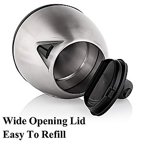 Moss & Stone Stainless Steel Electric Kettle, Cordless Pot 1.2L Portable Electric Hot Water Kettle, 1500W Strong Fast Boiling Pot, Water Boiler, Electric Tea Kettle With Boil Dry Protection