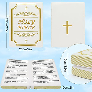 Yelakey Bible Pillow Book Plush That Opens Christian Holy Bible Stuff Religious Party Favors Gifts for Kids for Christening Easter