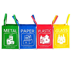 GARASANI 4 Pack Waterproof Separate Recycle Bag Waste Baskets (D Type)