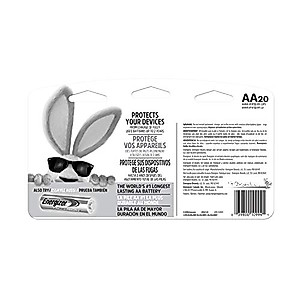 Energizer AA Batteries, Max Double A Battery Alkaline, 20 Count