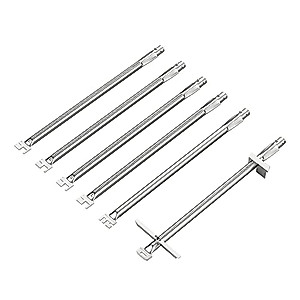 SafBbcue 67557 Grill Burner Tubes for Weber Summit 460 470 Gas Grills, Replacement for Weber Summit Burner Tubes, 6 Pack
