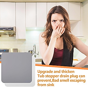 4PCS Shower Drain Cover 5.9 Inch Silicone Floor Drain Cover Silicone Floor Drain Anti-Odor Mat, Bathtub Drain Cover Silicone Kitchen Bathroom Bath Tub for Bathtub Kitchen Laundry Sink Accessories