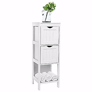 Nightstand Bedside Table Drawer Cabinet Adjustable 3 Tiers Bathroom Cabinet Modern Storage Organizer Floor Cabinet Bathroom Cabinet Storage Tower Dresser