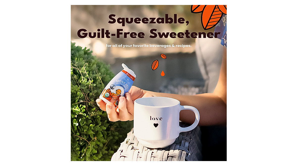 SweetLeaf Monk Fruit Sweetener - Sugar-Free Keto Syrup for Coffee