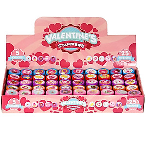 JOYIN 50 Pcs Valentines Day Arts & Crafts Stamper for Kids, Stamps for Valentine’s Day Classroom Exchanging Gifts, Novelty Party Favor, Classroom Holiday Reward Prizes
