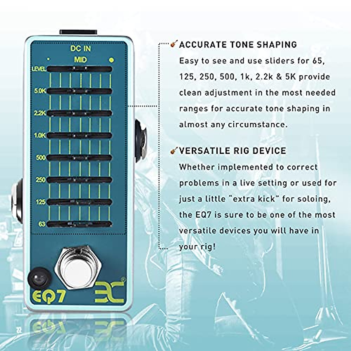 EX 7 Band EQ Equalizer Mini Guitar Pedal