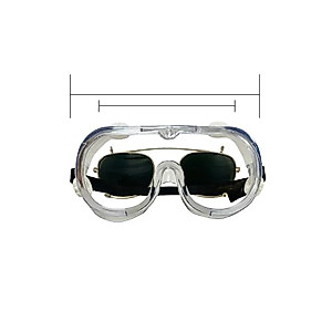 KeeboMed Chemical Splash/Impact Safety Goggle, Soft, Adjustable 1 -Pack. Anti-Fog Protection, Clear Lens, Wide-Vision, Adjustable Chemical Splash Eye Protection Soft Lightweight Eyewear