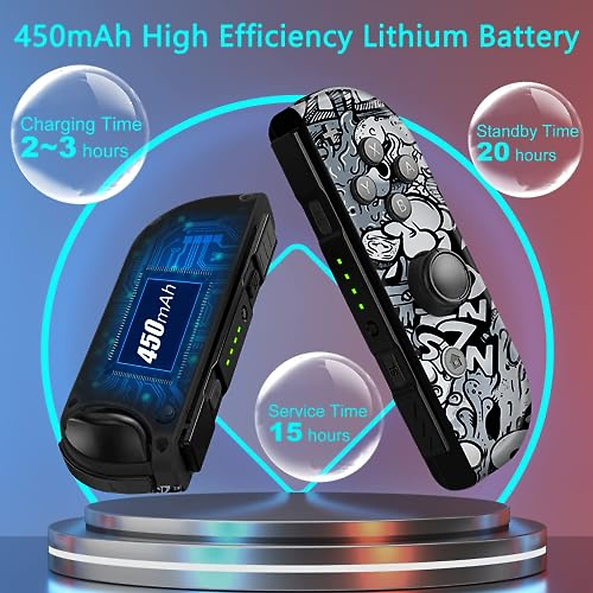 PPMTS Joypad Controller for Nintendo Switch Compatible with Nintendo Switch/Lite/OLED,Supports Screenshot/Wake-up Function/Motion Control