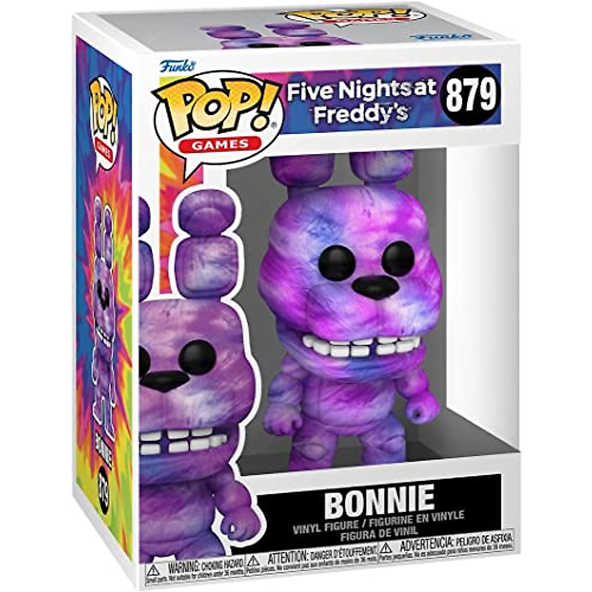 POP Five Nights at Freddy's - Tie Dye Bonnie Funko Vinyl Figure (Bundled with Compatible Box Protector Case), Multicolor, 3.75 inches