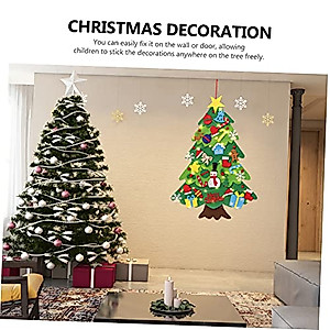 Felt Christmas Tree Nativity Decorations Kids DIY Felt Tree Xmas Tree Ornaments Felt Xmas Tree Table Christmas Tree Xmas Tree Figurines Hand Decor Wooden do it Yourself 3D